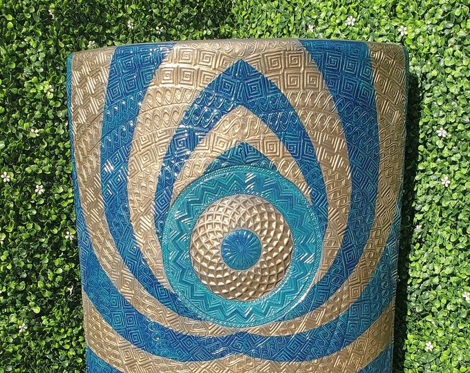 Unfolding Lotus Water Feature Fountain Blue & Bronze - Etsy