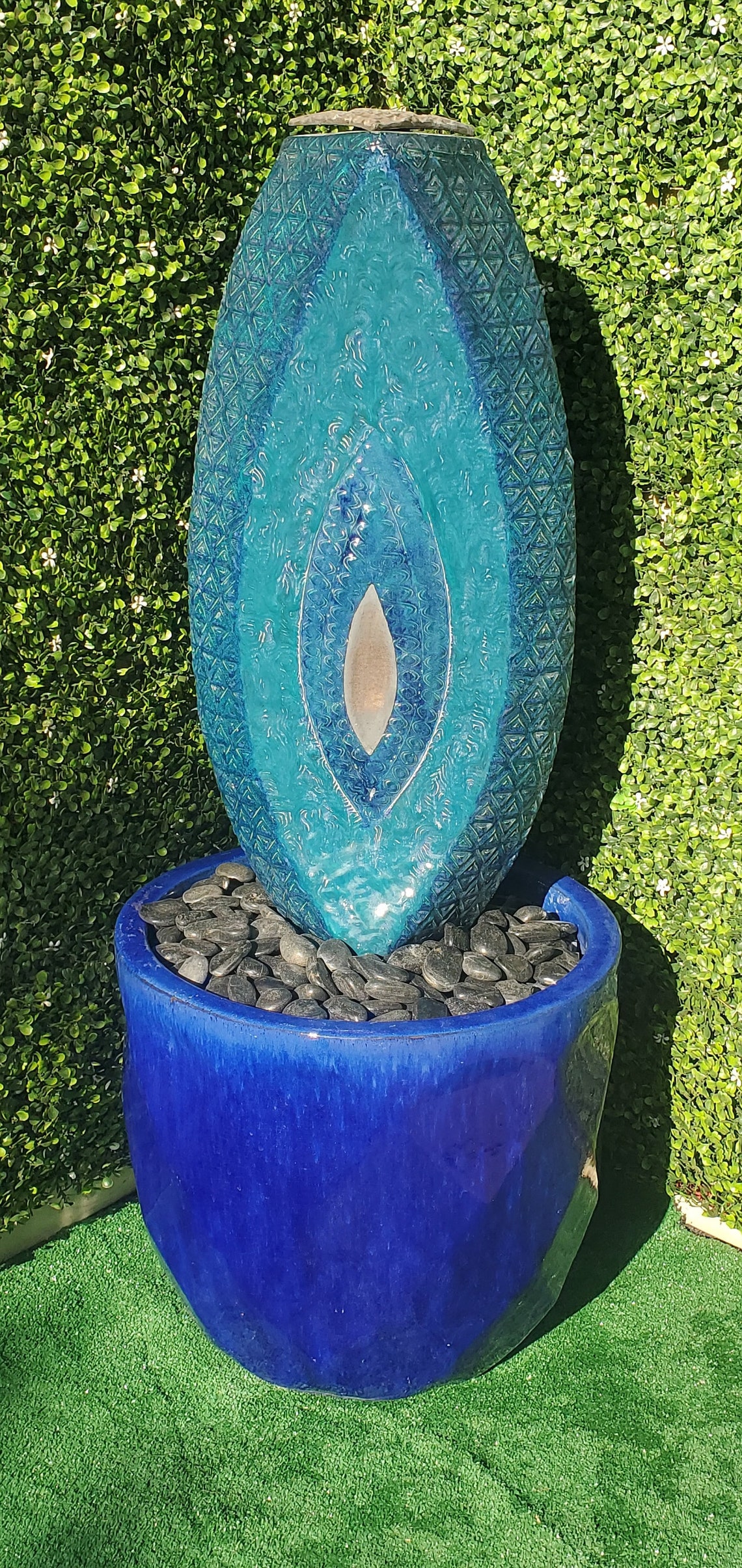 Garden Guardian Water Feature Fountain - Blue - Etsy