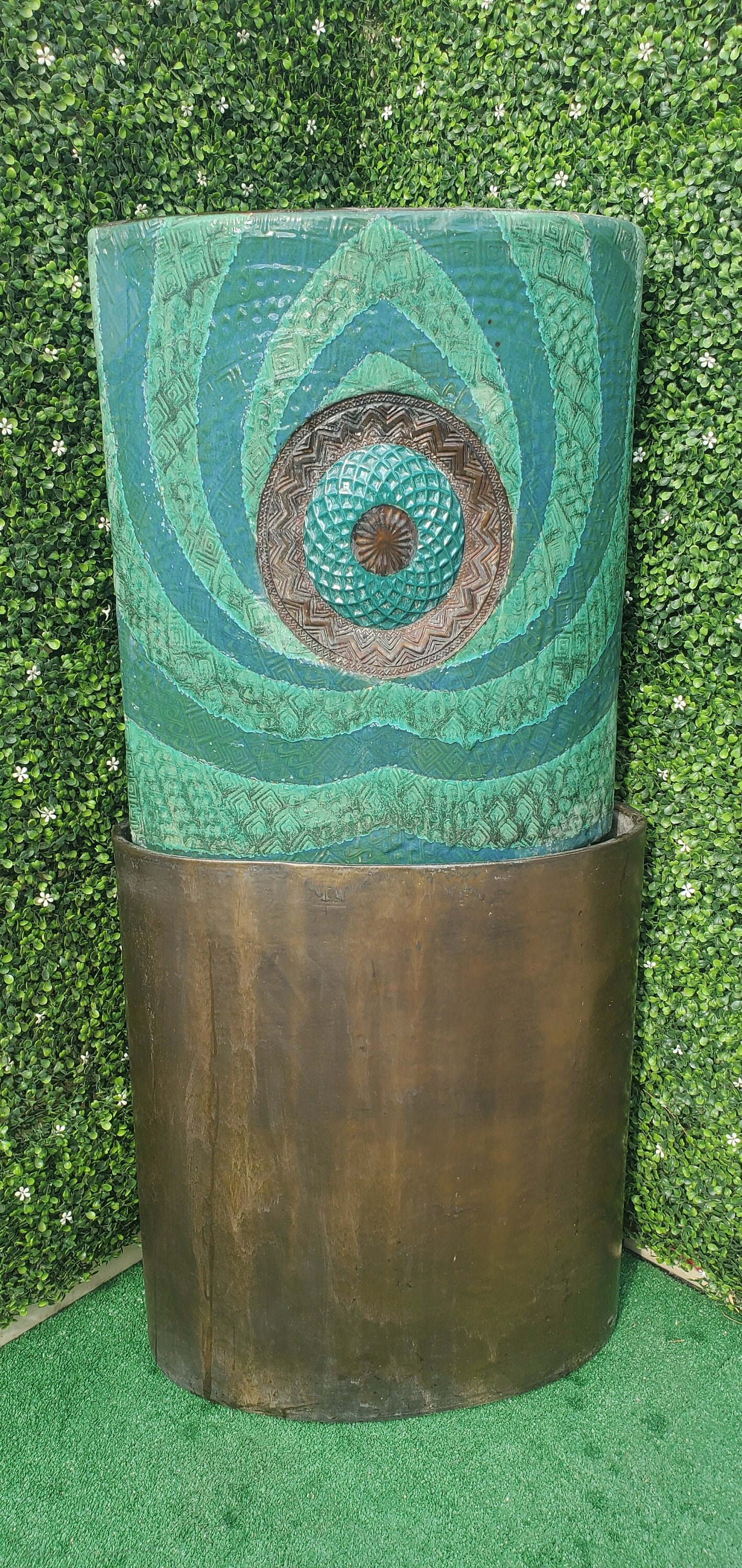 Unfolding Lotus Water Feature Fountain - Green - Etsy