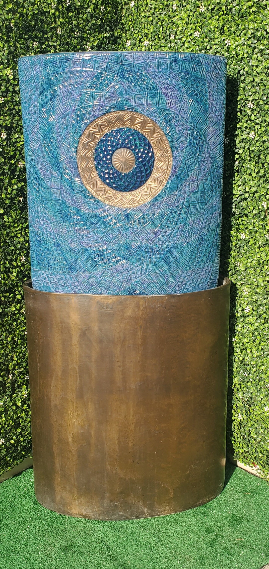 Unfolding Lotus Water Feature - Blue - Etsy