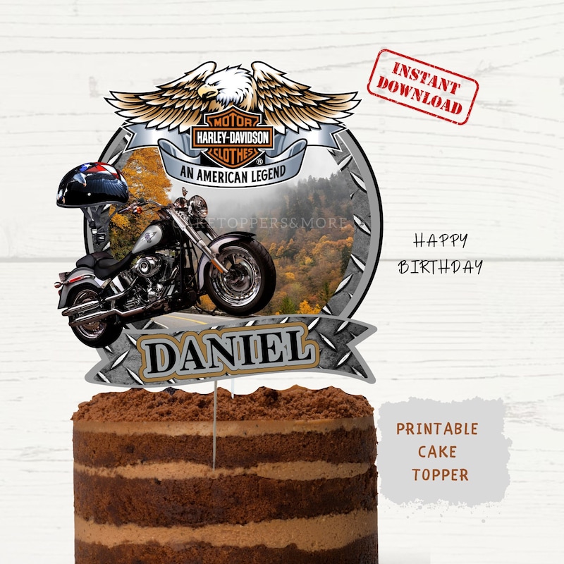 Motorcycle Cake Topper - Etsy