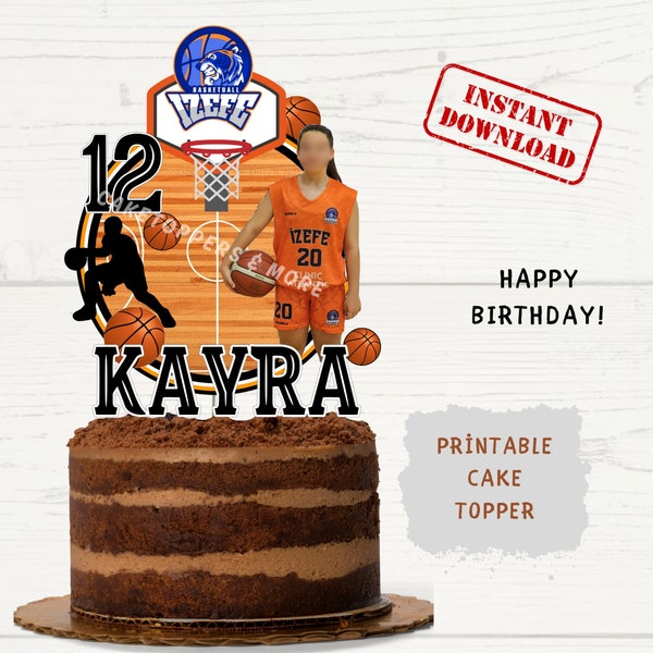 Basketball Printable Cake Topper - Etsy