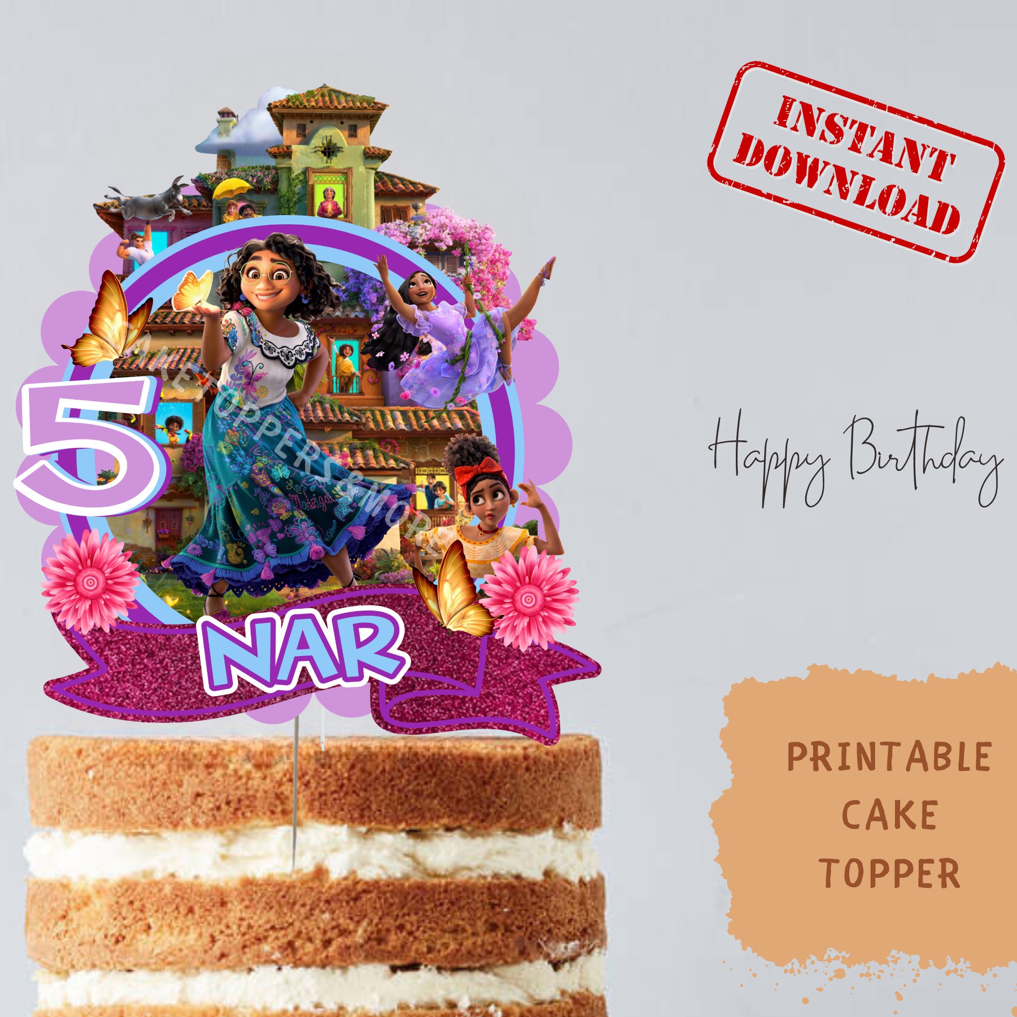 DIGITAL MIRABEL Cake Topper Mirabel and Isabela Characters Themed ...