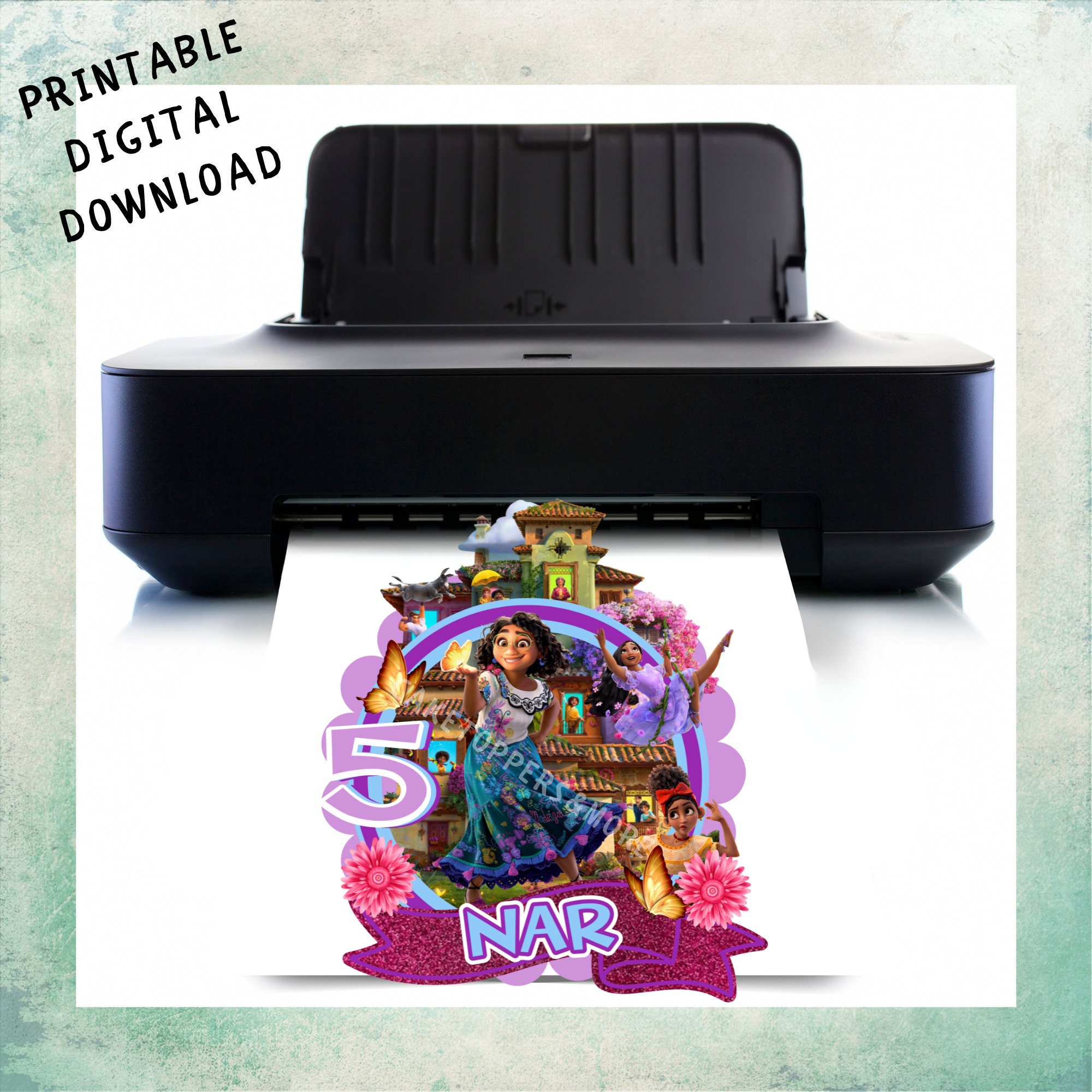 DIGITAL MIRABEL Cake Topper Mirabel and Isabela Characters Themed ...