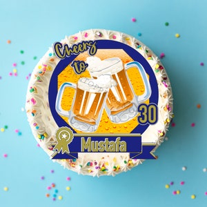 BEER CHEERS DIGITAL Cake Topper - Beer Themed Digital Printable Png ...