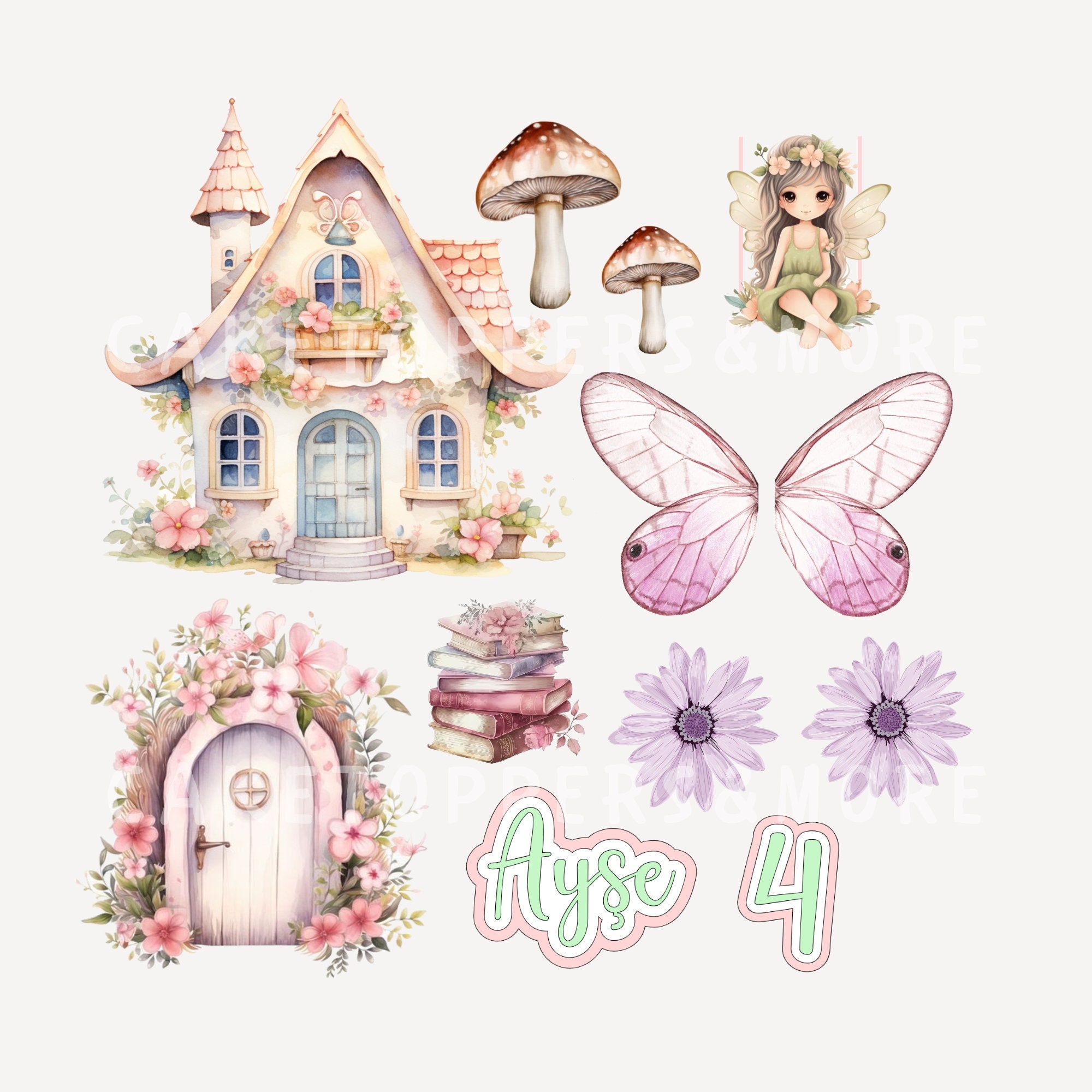 DIGITAL FAIRY MAGIC Themed Cake Topper - Fairy Magic Digital Printable ...