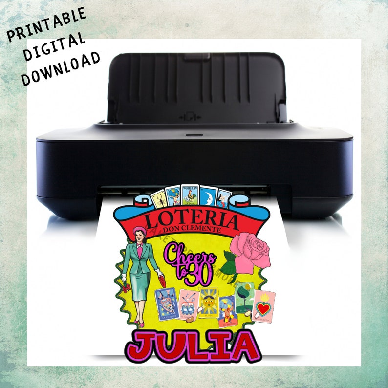 DIGITAL LOTERIA THEMED Cake Topper - Loteria Themed Digital Printable ...