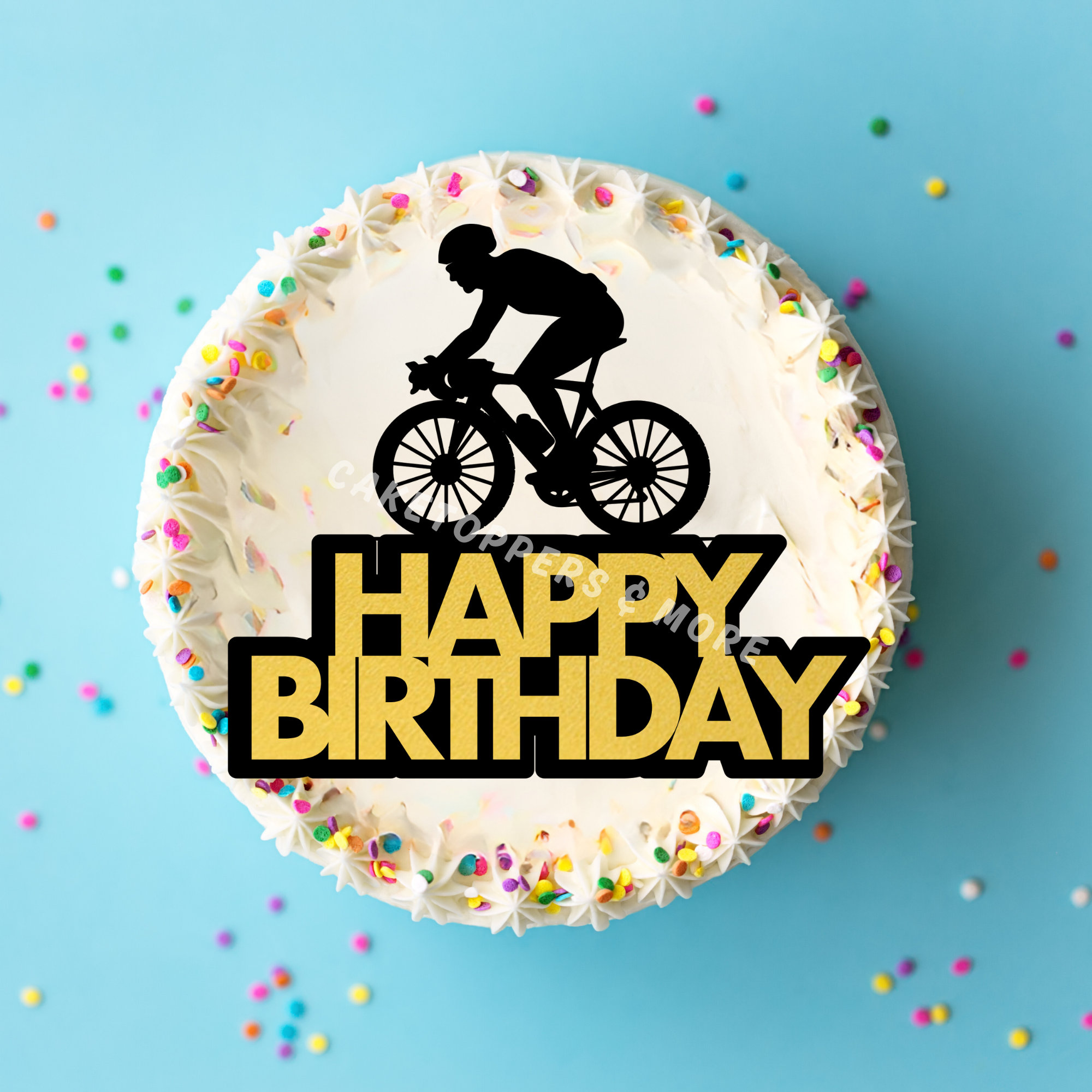 DIGITAL BICYCLE THEMED Cake Topper - Bicycle Themed Digital Printable ...