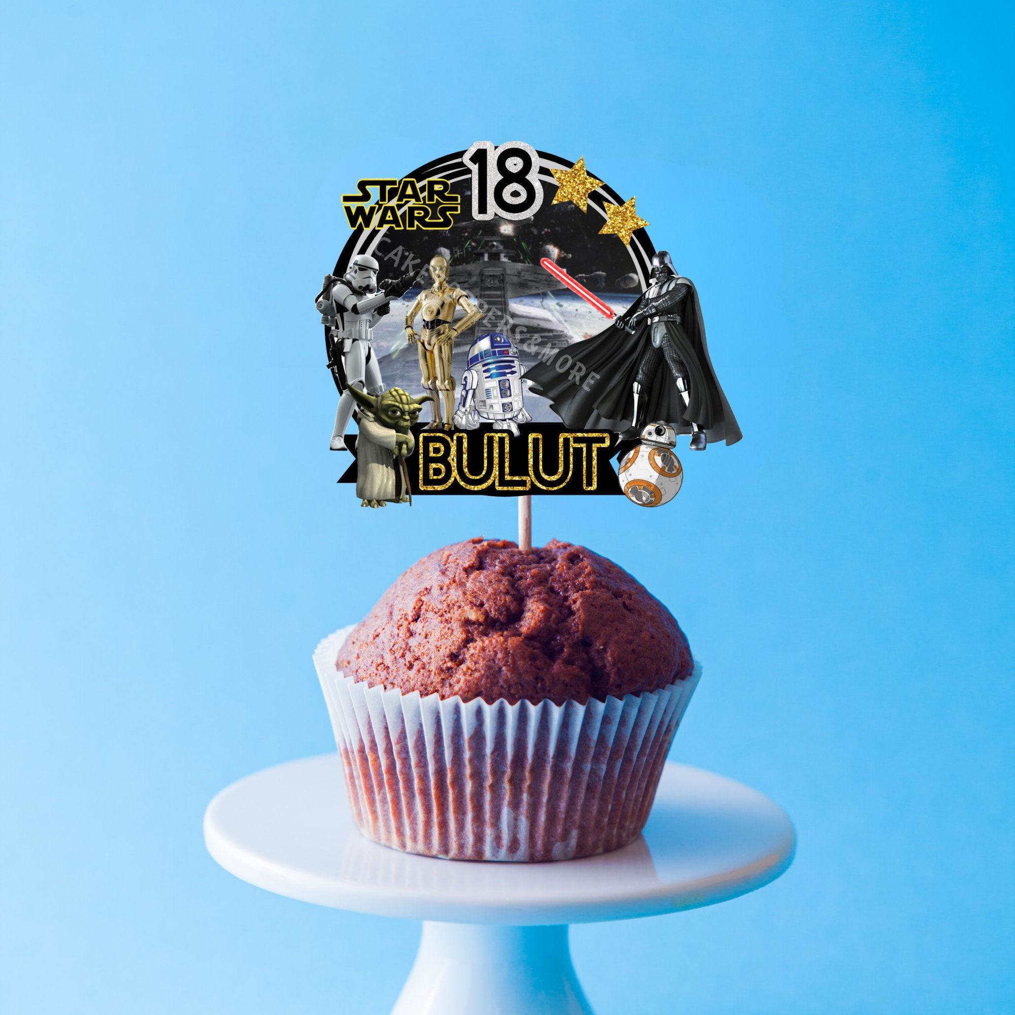 DIGITAL STAR WARS Themed Cake Topper Star Wars Themed Digital Printable ...