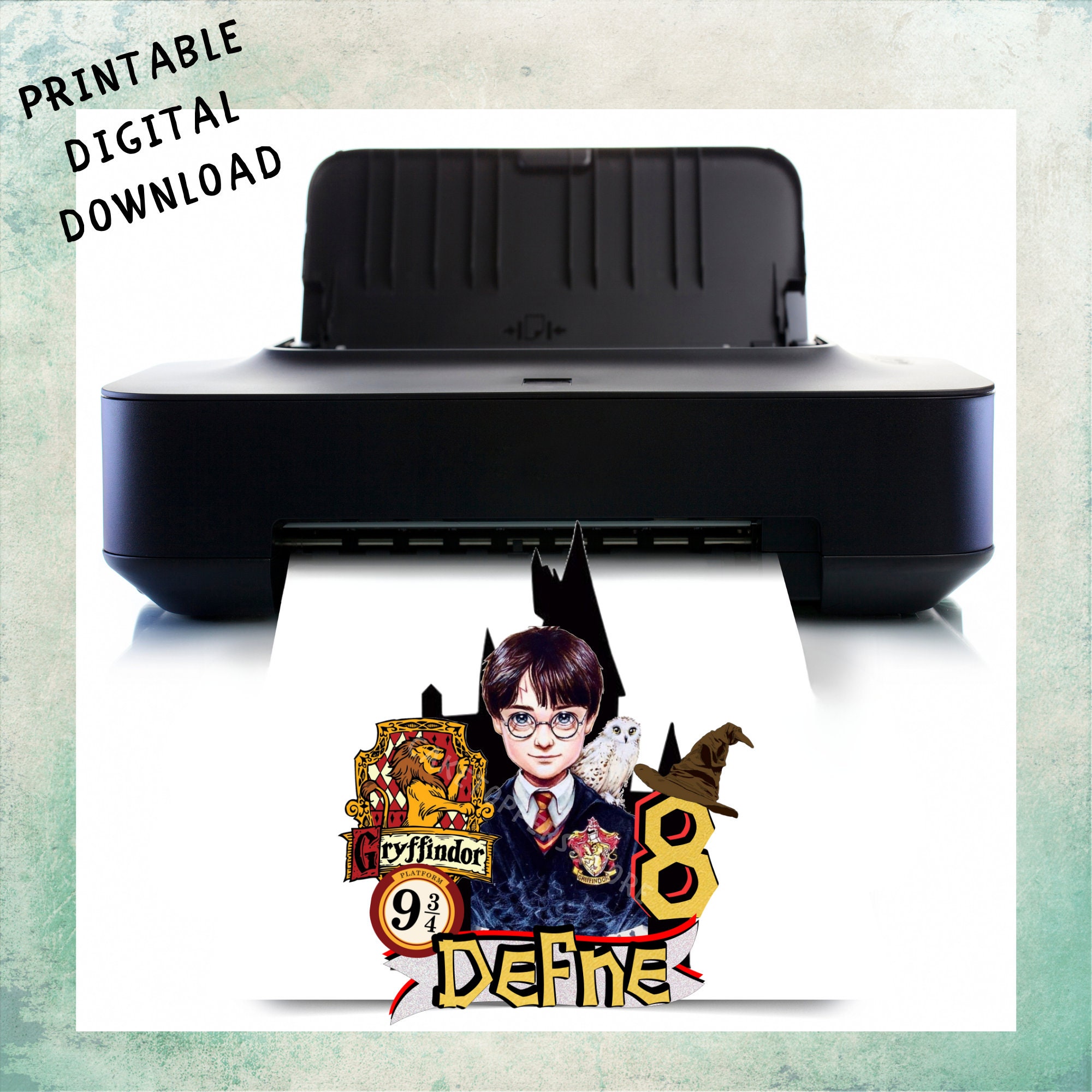 DIGITAL WIZARD THEMED Cake Topper Wizard Magic Themed Digital Printable ...