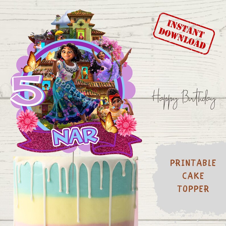 DIGITAL MIRABEL Cake Topper Mirabel and Isabela Characters Themed ...