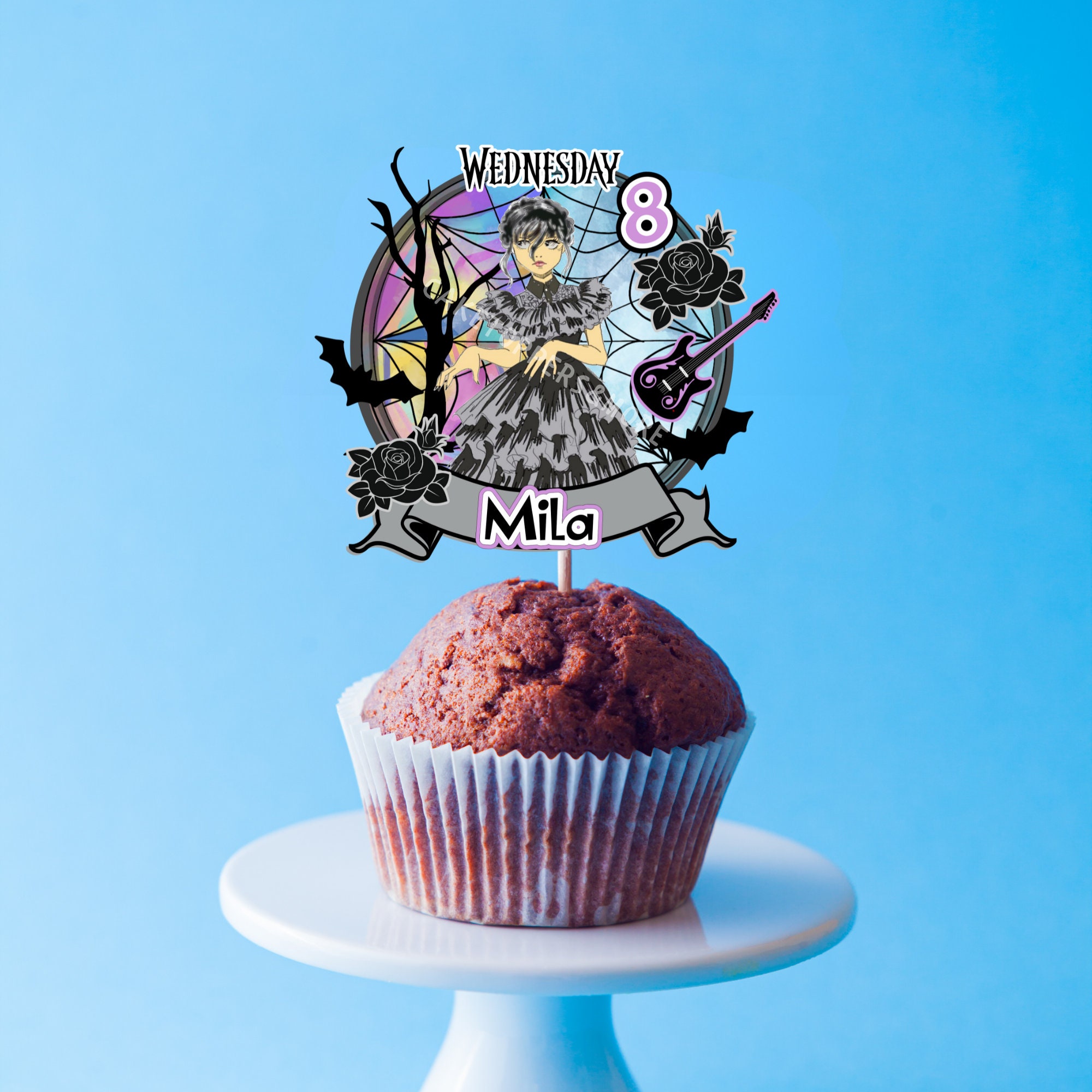 DIGITAL WEDNESDAY THEMED Cake Topper Wednesday Themed Digital Printable ...