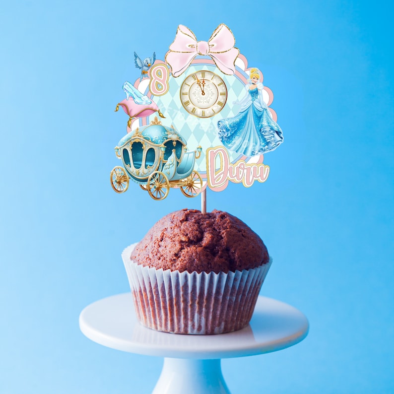 CINDERELLA THEMED DIGITAL Cake Topper: Custom Printable Digital ...