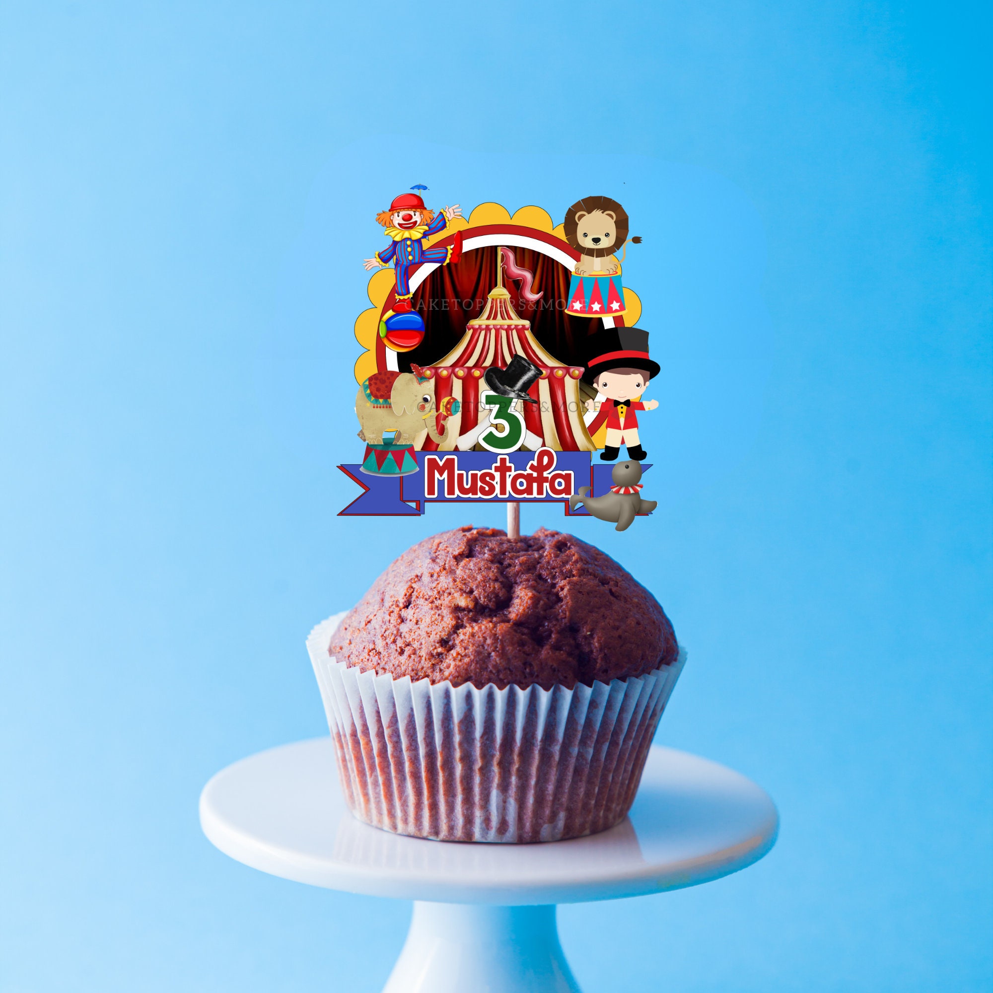 CIRCUS DIGITAL THEMED Cake Topper - Digital Circus Printable Png File ...