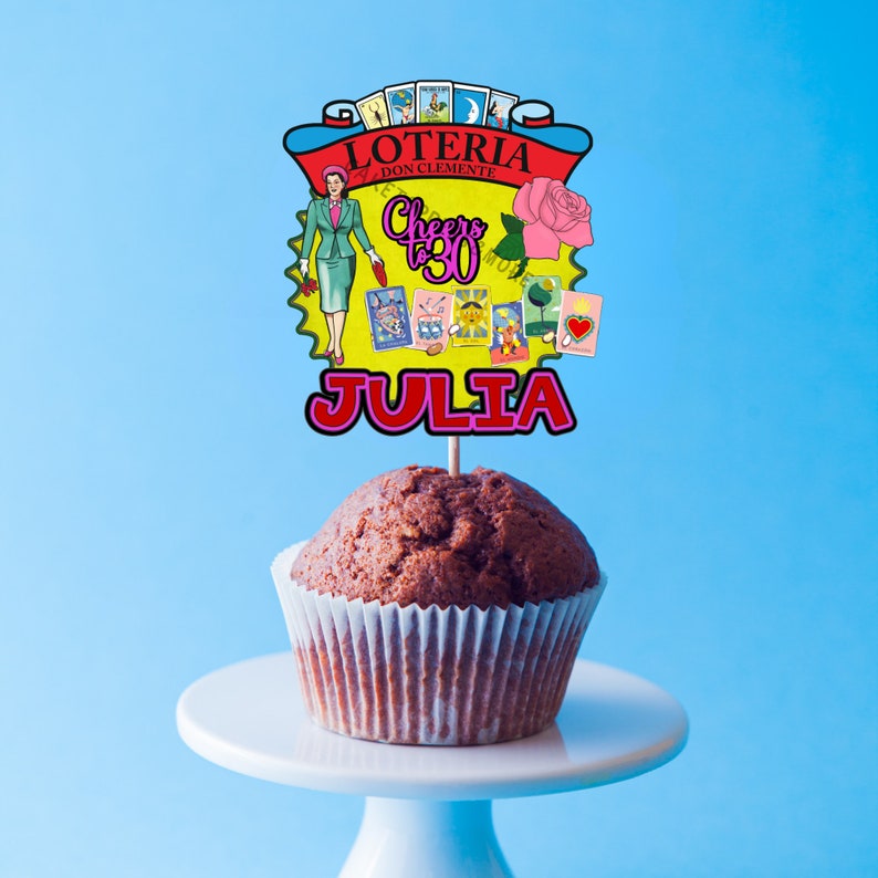 DIGITAL LOTERIA THEMED Cake Topper Loteria Themed Digital Printable Png ...