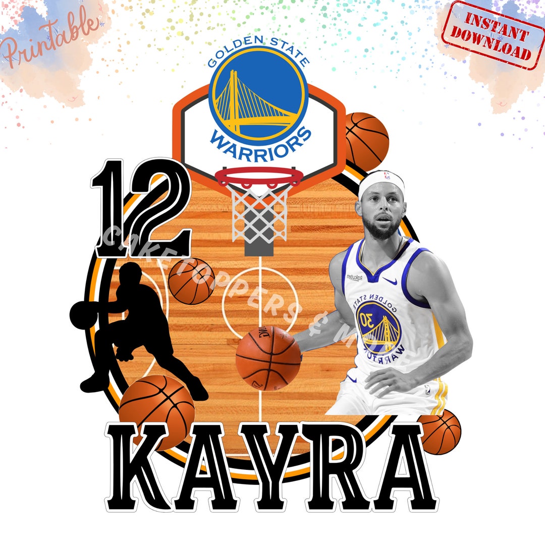 DIGITAL BASKETBALL THEMED Cake Topper - Personal Basketball Themed ...