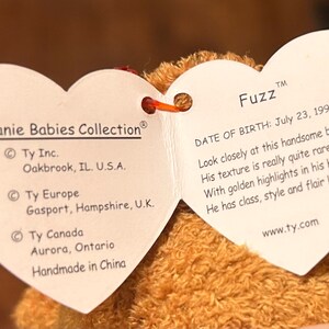 RARE "fuzz" Ty Beanie Baby W/tag Errors. Mint - Etsy