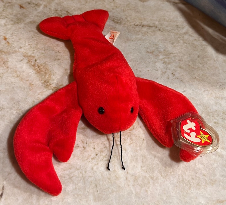 Rare 1993 Ty Beanie Baby Pinchers With P.V.C. Pellets and Tag Errors ...