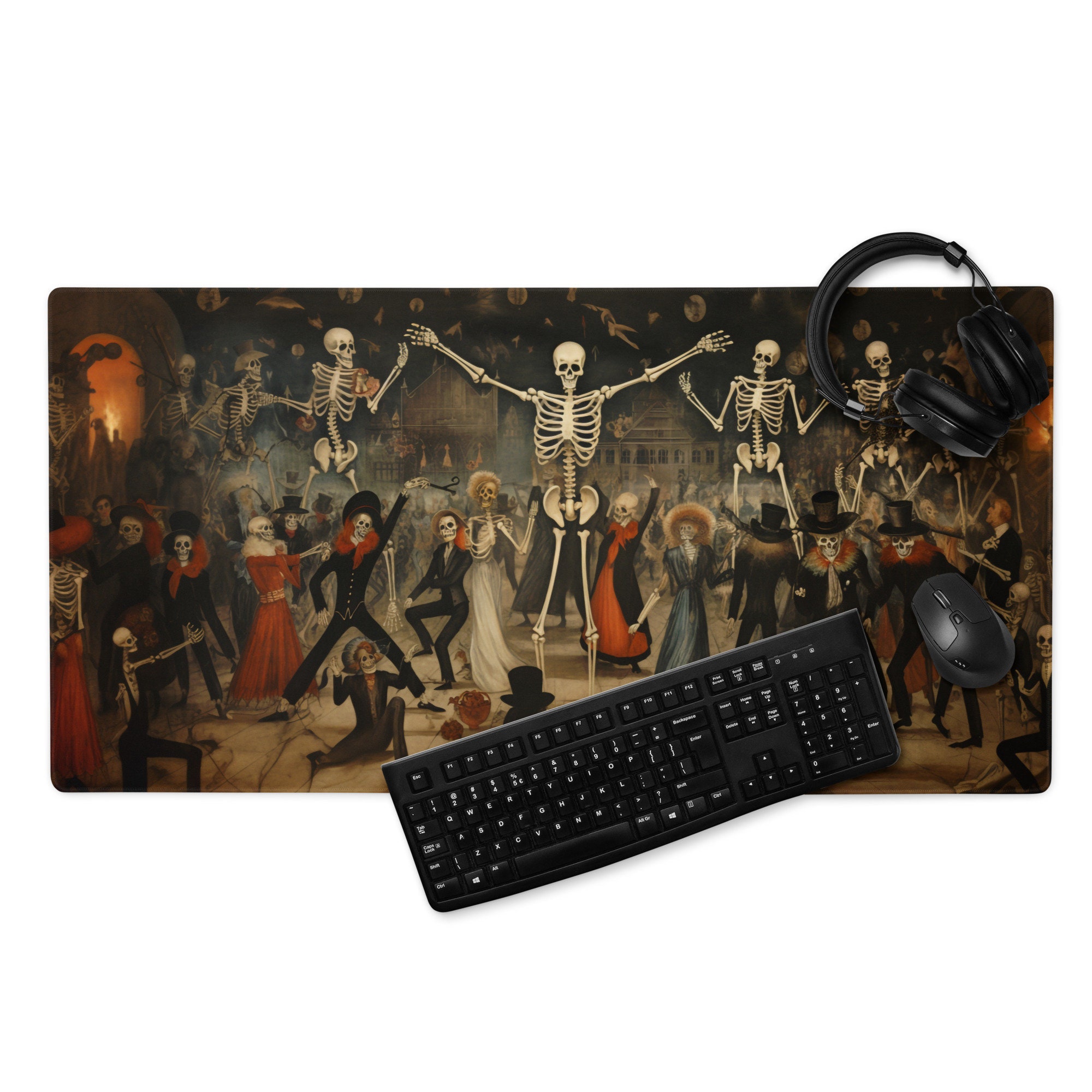 Skeleton Dance Party Gaming Mouse Pad, 36x18 18x16, XL Desk Mat ...