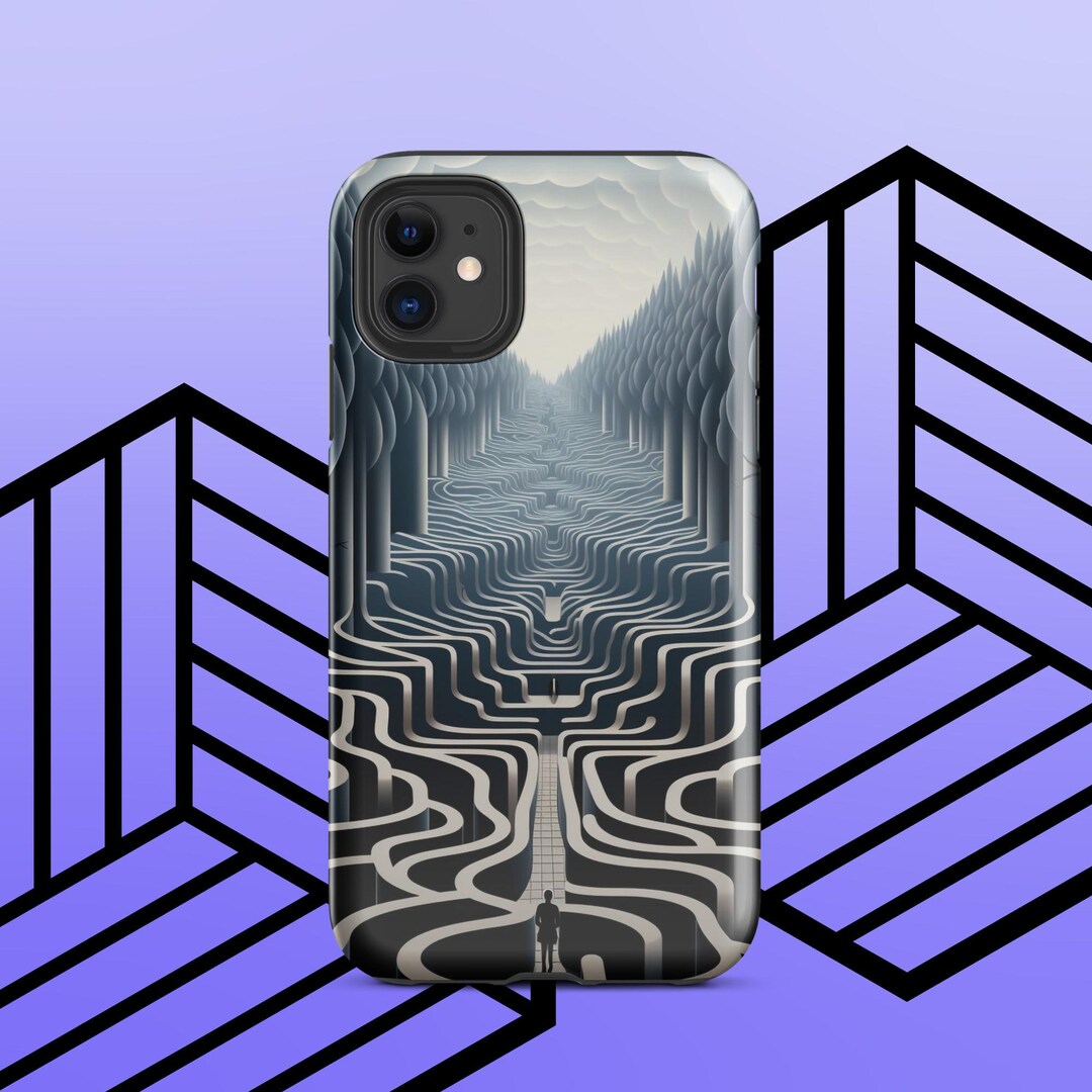 Blue Optical Illusion Tough Case for Iphone®, Maze, Labyrinth, iPhone ...