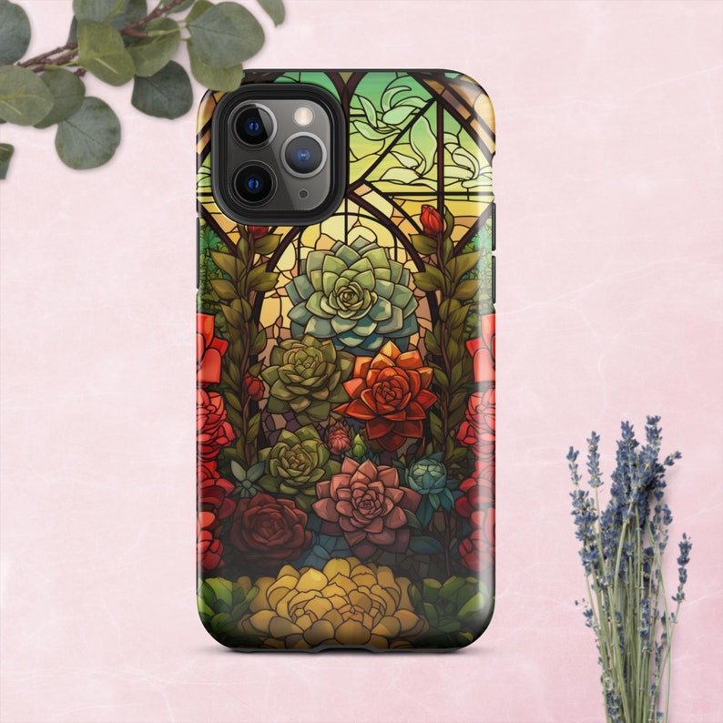 Succulent Garden Stained Glass Tough Case for Iphone®, iPhone 11 ...