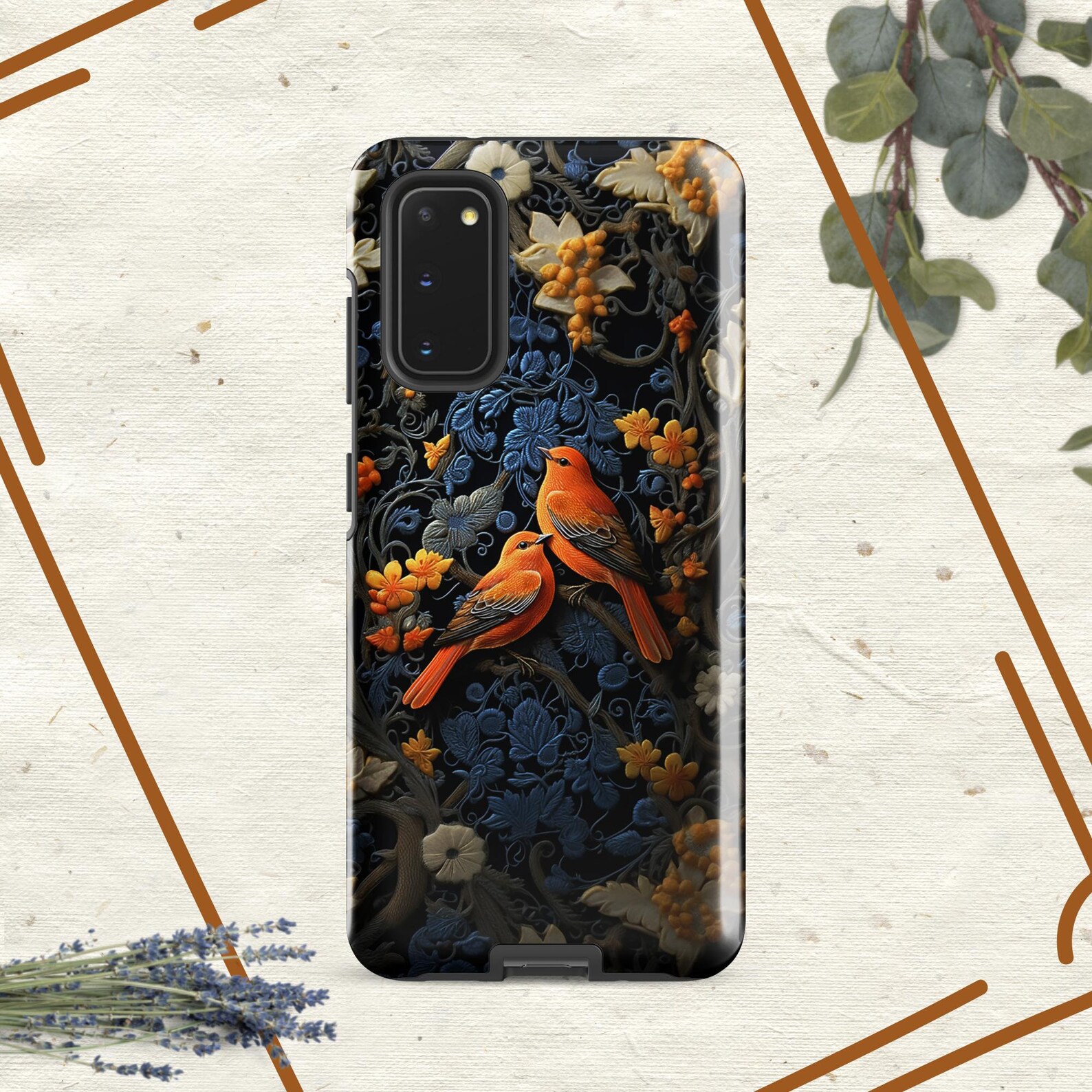 Autumn Tanager Lace Fall Design Tough Case for Samsung® Galaxy Phone ...