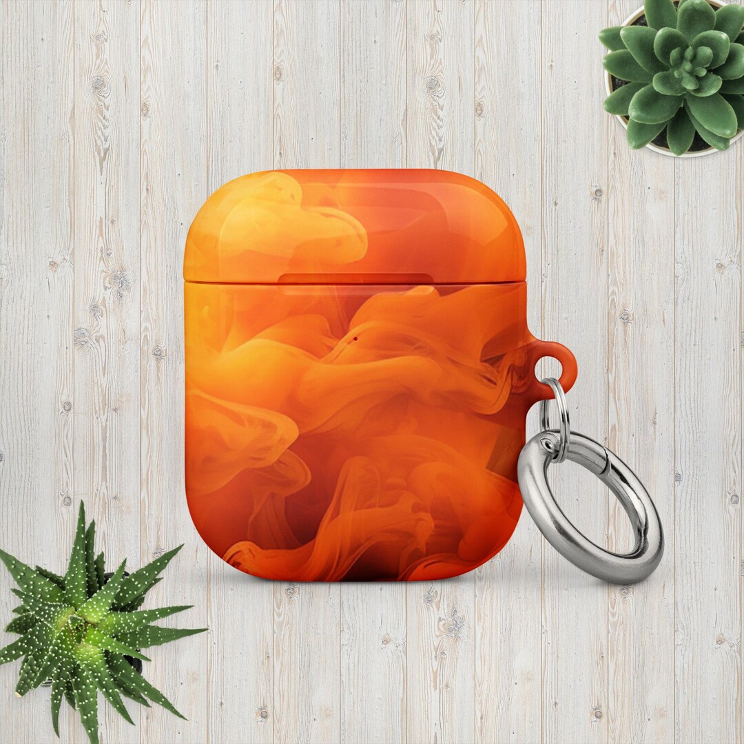 Orange Smokey Case for Airpods®, Shock Resistant, Cute AirPod Case ...
