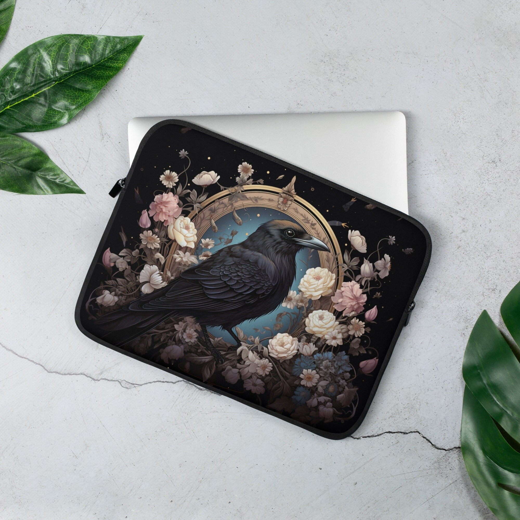 Raven & Roses Medallion Neoprene Laptop Sleeve, 13 Inch, 15 Inch ...