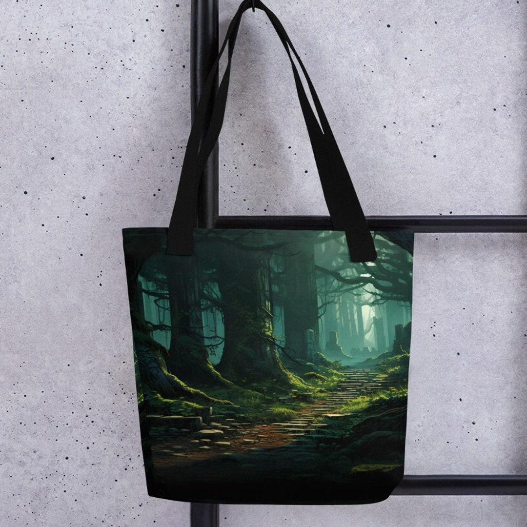 Ancient Forest Path Bag, 15x15 Poly Tote, Gift Under 30, Student ...