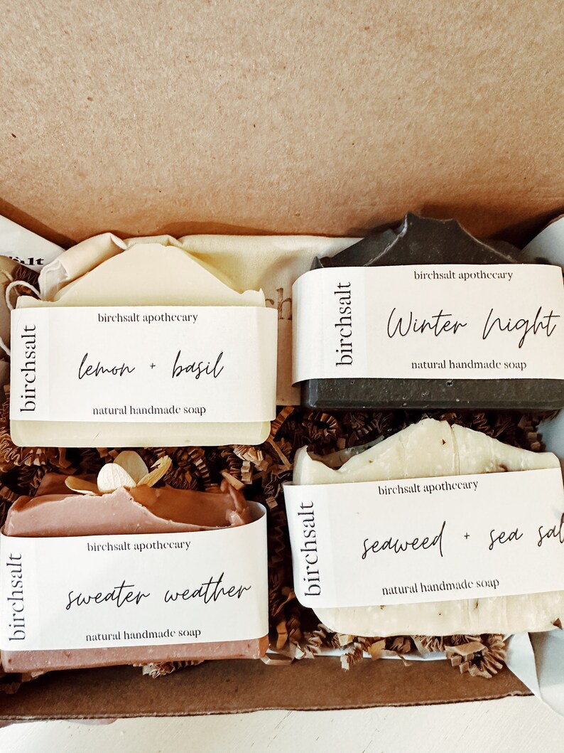 Artisan Handmade Soap Gift Box 4 Pk Soap Gift Set Vegan - Etsy