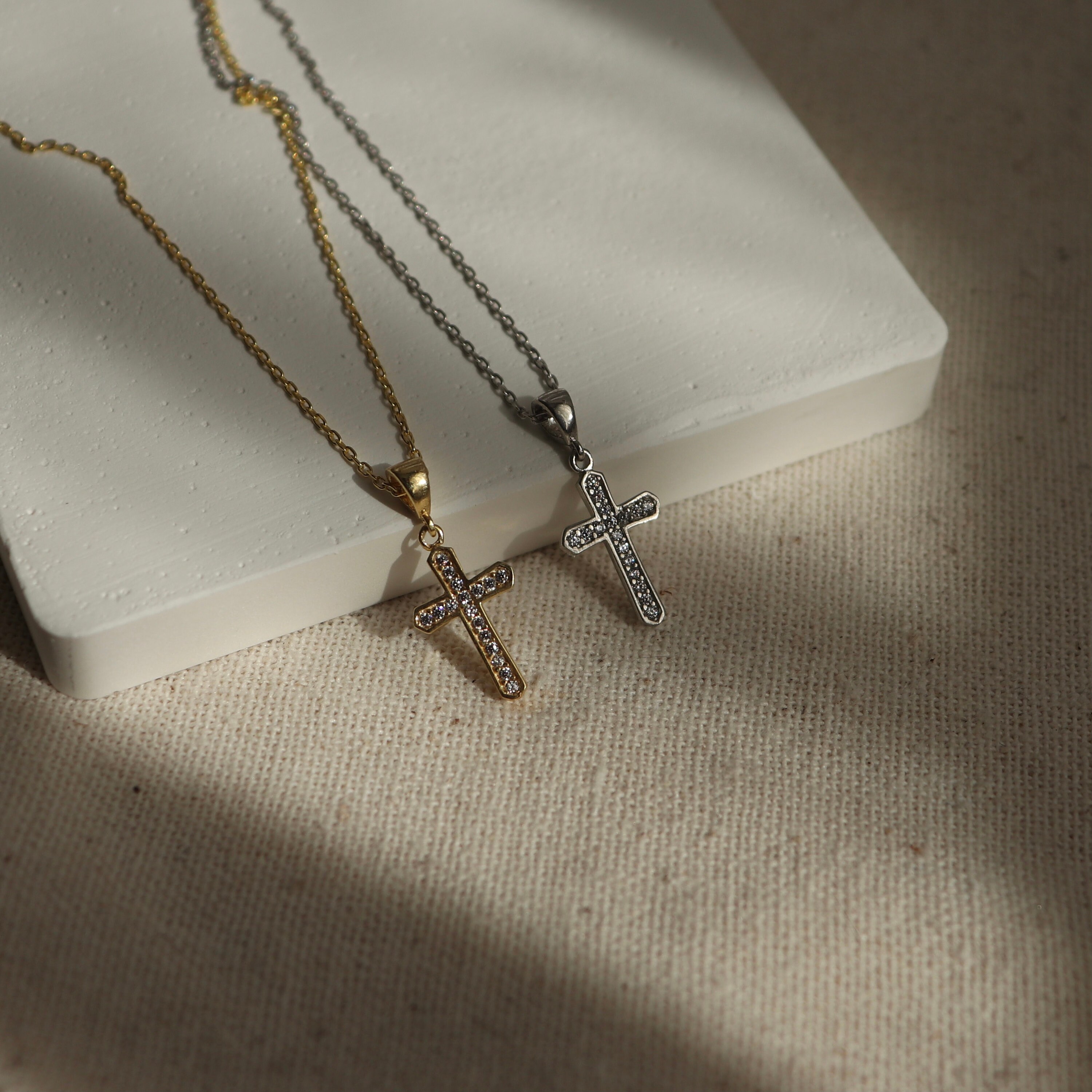 Minimalist Cross Pendant Necklace 925 Cross Necklace - Etsy