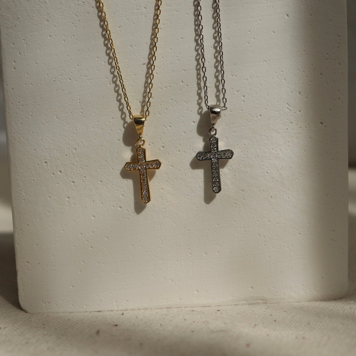 Minimalist Cross Pendant Necklace 925 Cross Necklace - Etsy