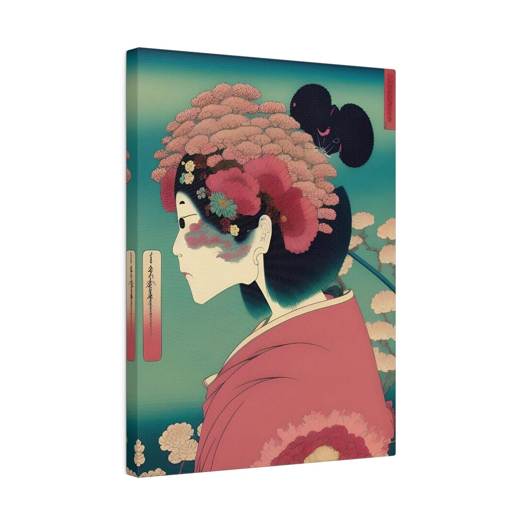 Enigma 1 Vintage Aesthetic Japanese Woman With Flowers Monster Pink ...