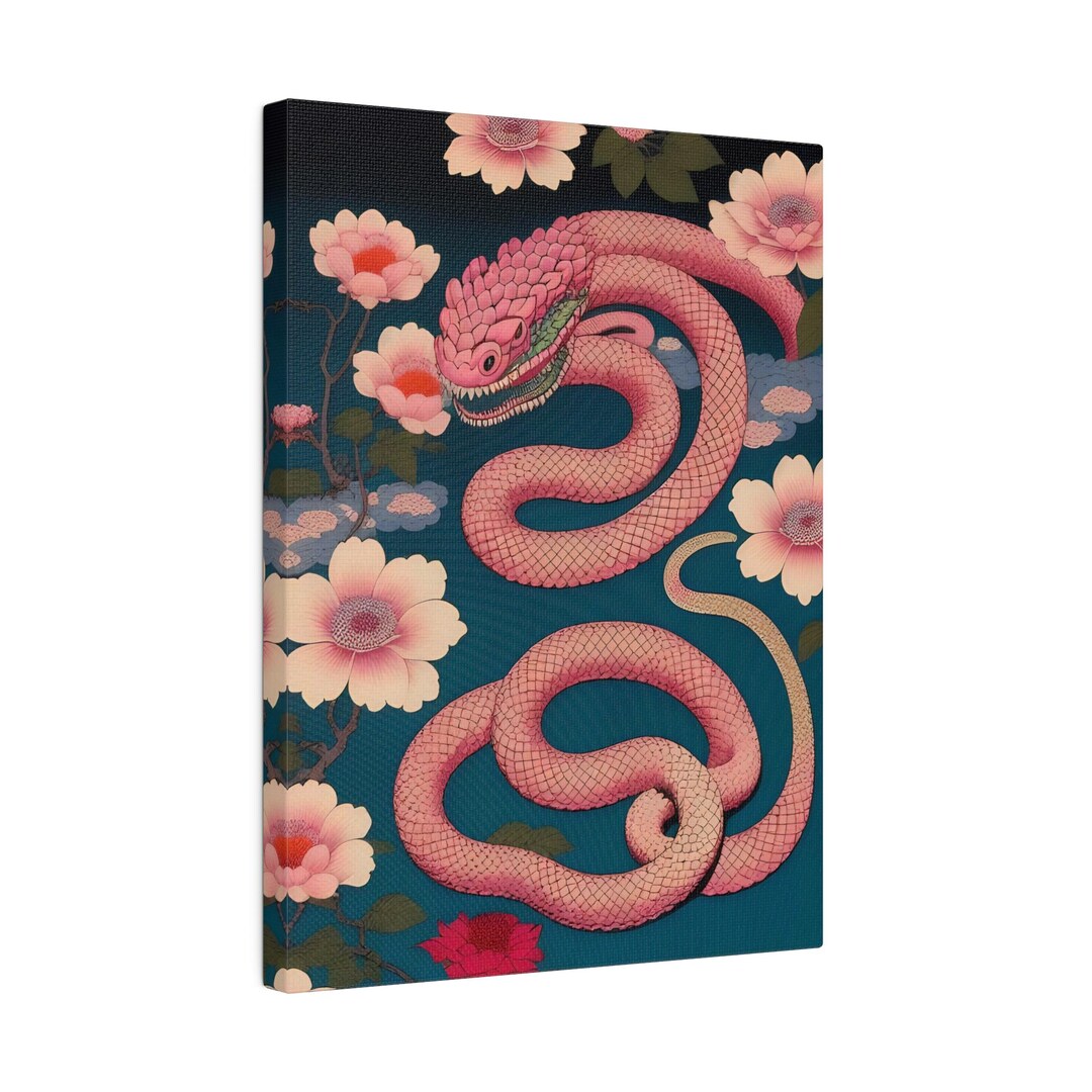 Enigma 8 Vintage Aesthetic Japanese Flowers Snake Serpent Monster Pink ...