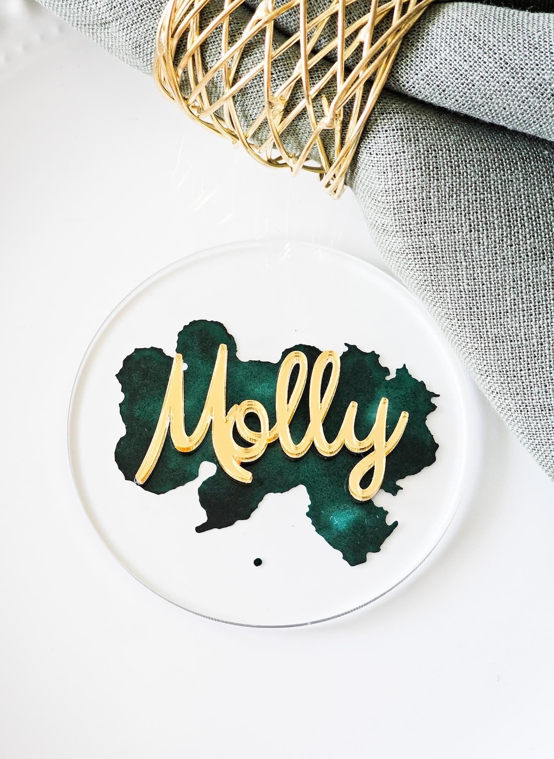 3D Personalized Splash of Color Name Cards - Two Toned Background ...