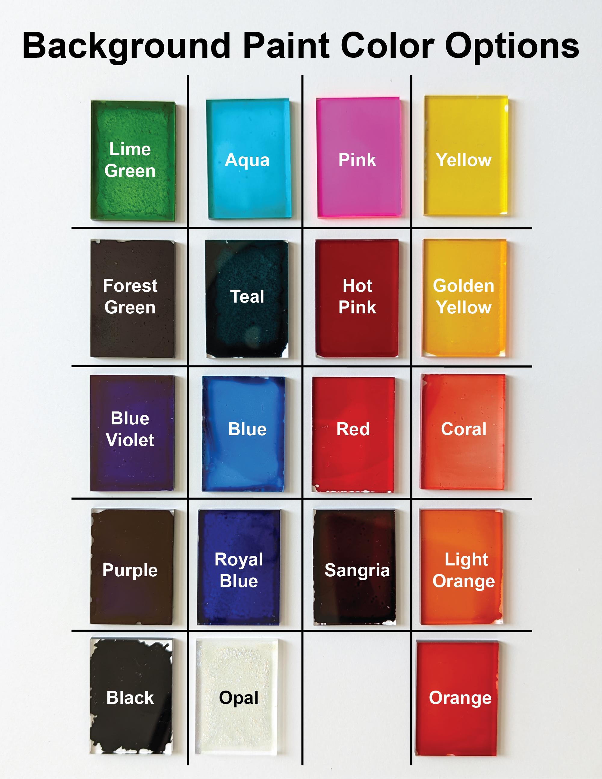 3D Personalized Splash of Color Name Cards - Solid Color | Circle ...
