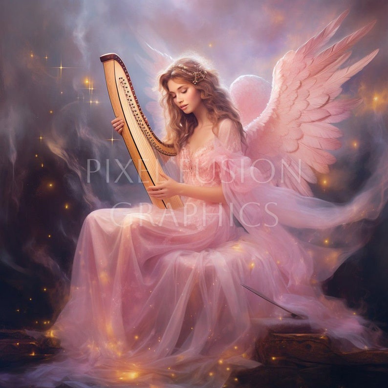 Pink Angels Ethereal Fantasy Clip Art 12 JPG High Quality Definition ...