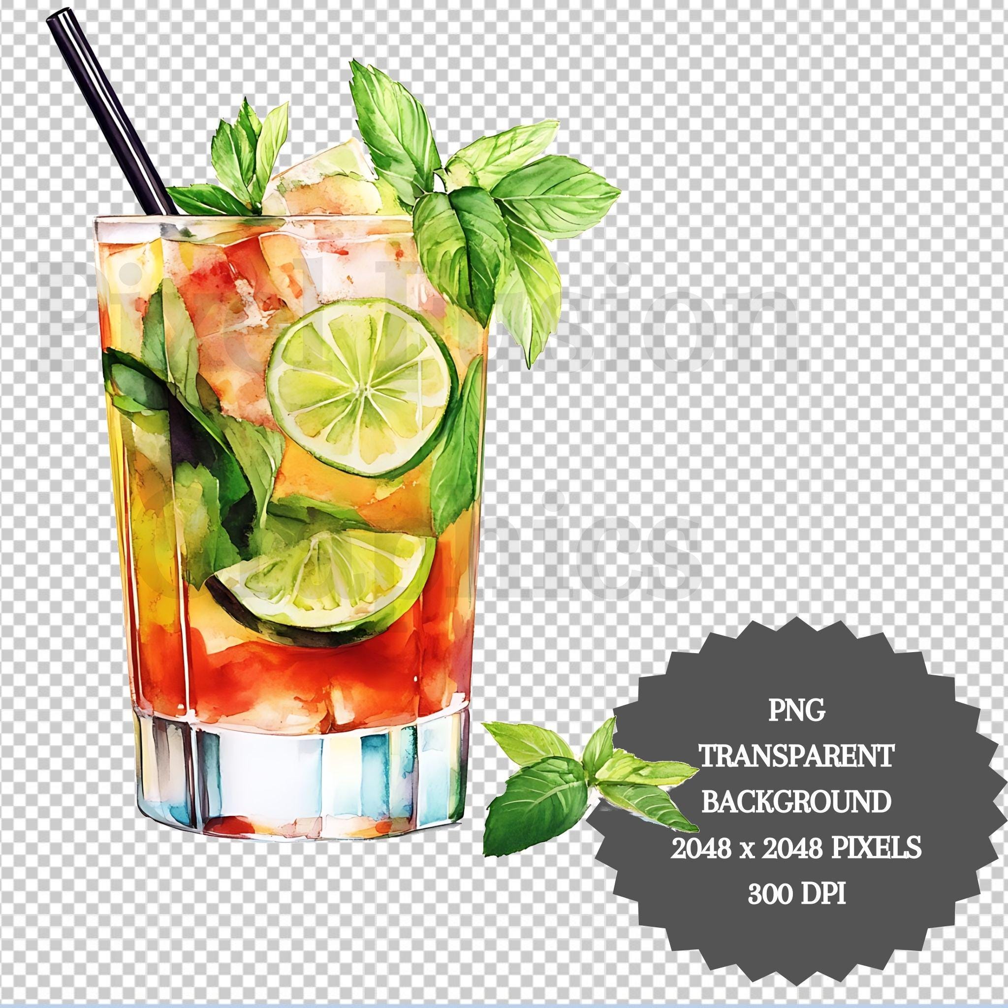 Drinks and Beverages Clip Art Illustrations Party Invitations Decor ...