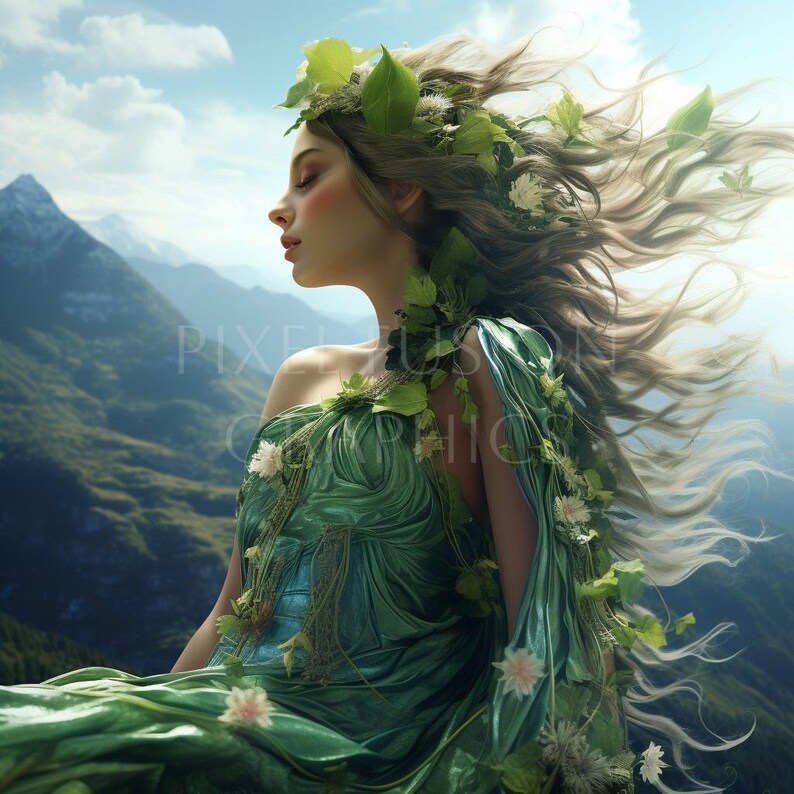 Nature Woman Clip Art 12 JPG High Resolution 300 DPI Images - Etsy