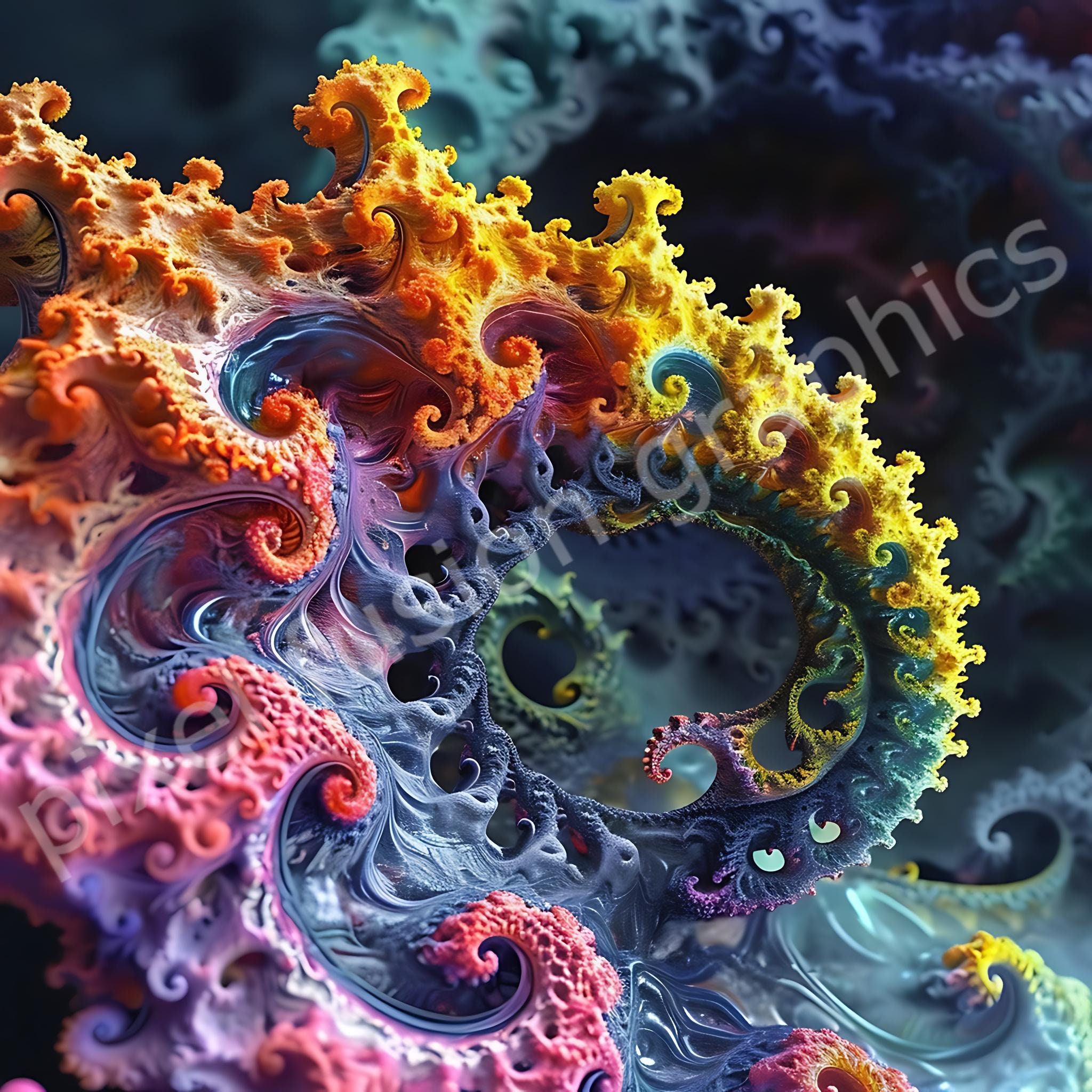 3D Fractal Mandelbrot Clip Art Images, Phone Case Art, Cotton Candy ...
