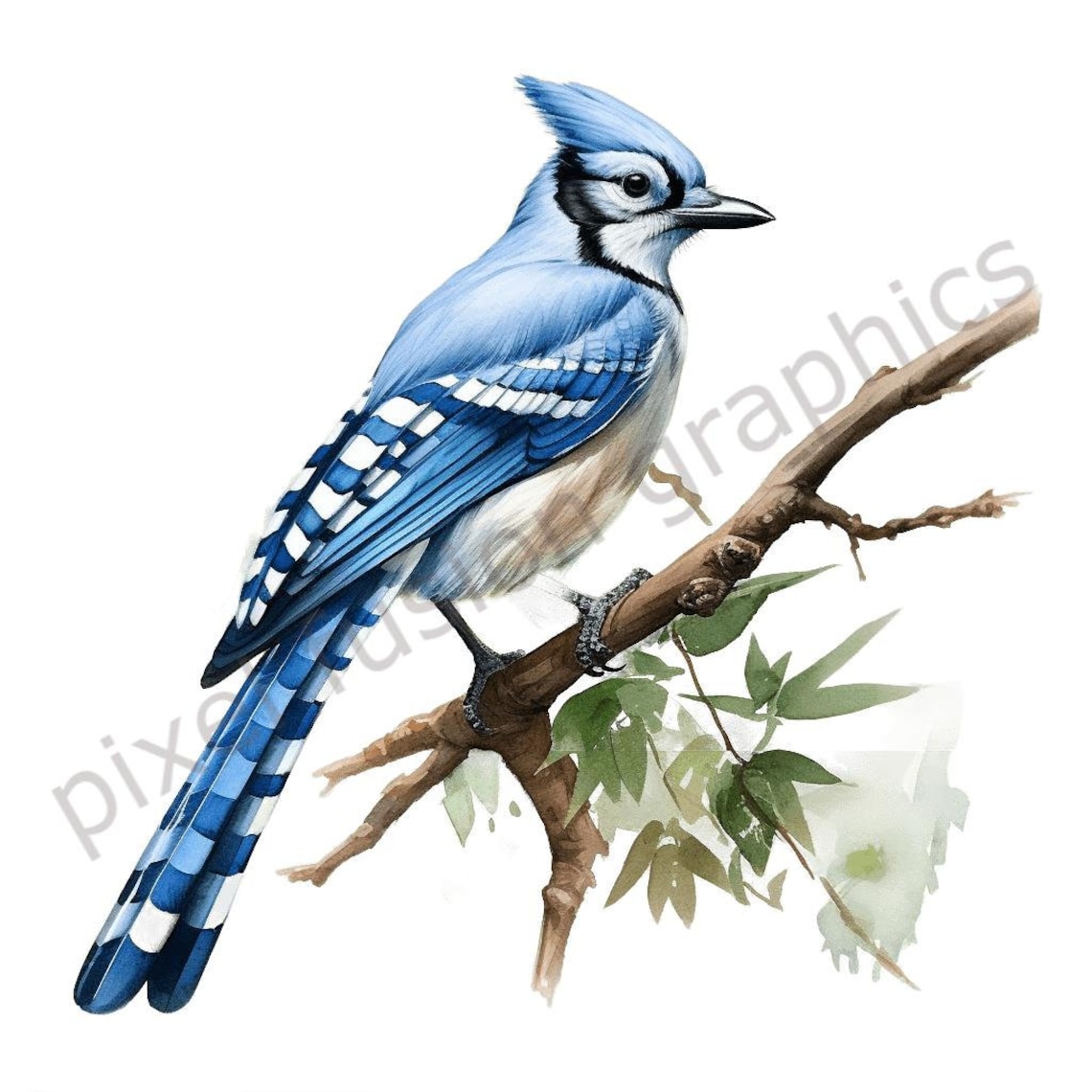 Blue Jay Bird Watercolor Png Clip Art Nature Blue Bird Image ...