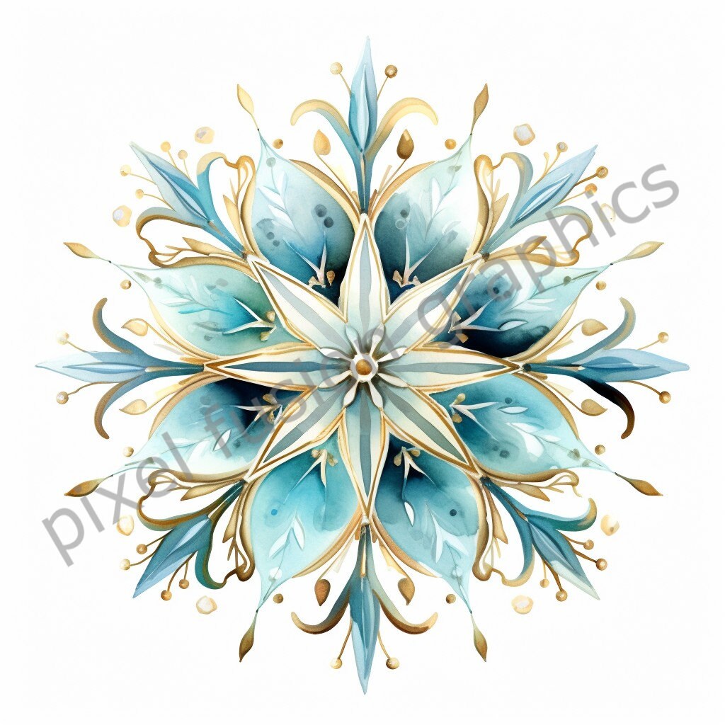 Turquoise Holiday Clip Art Ornaments Presents Wreath Snowflakes Trees ...