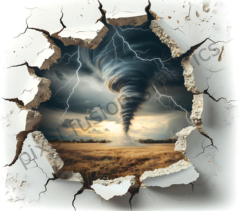 Tornado Skinny Tumbler Wrap 20 Oz Sublimation Design Twister Storm ...