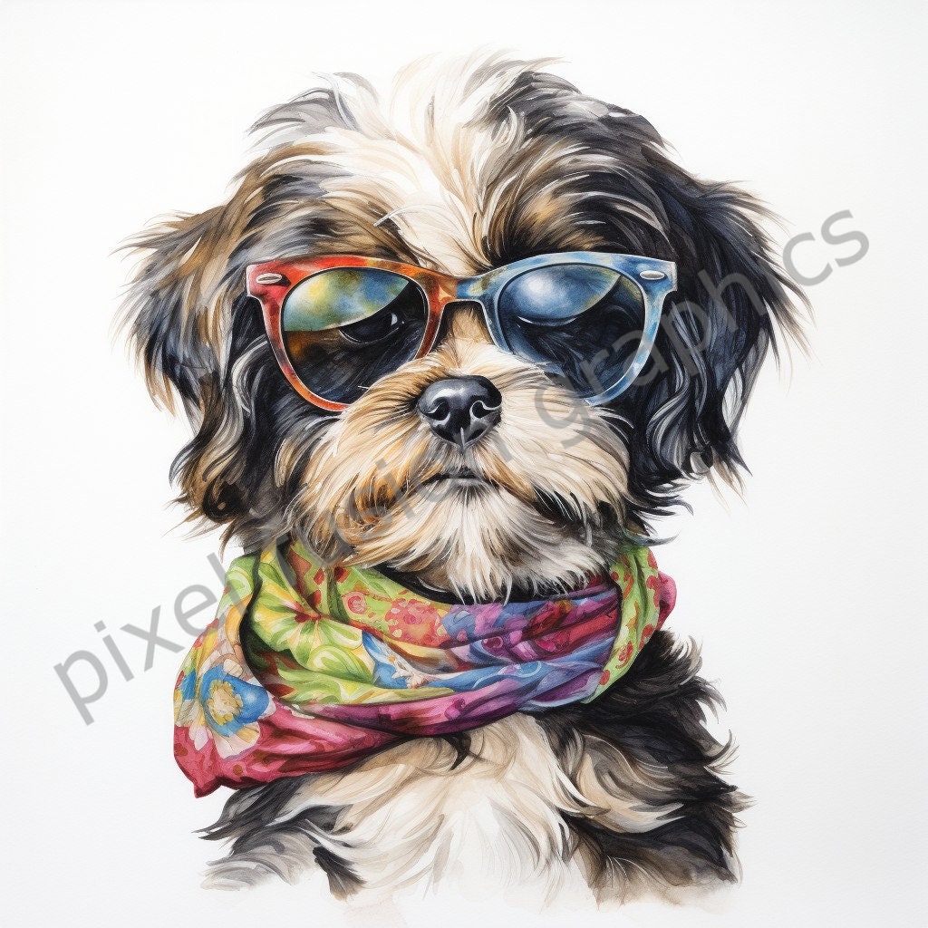 PNG Boho Dogs Watercolor Clip Art High Quality Resolution - Etsy