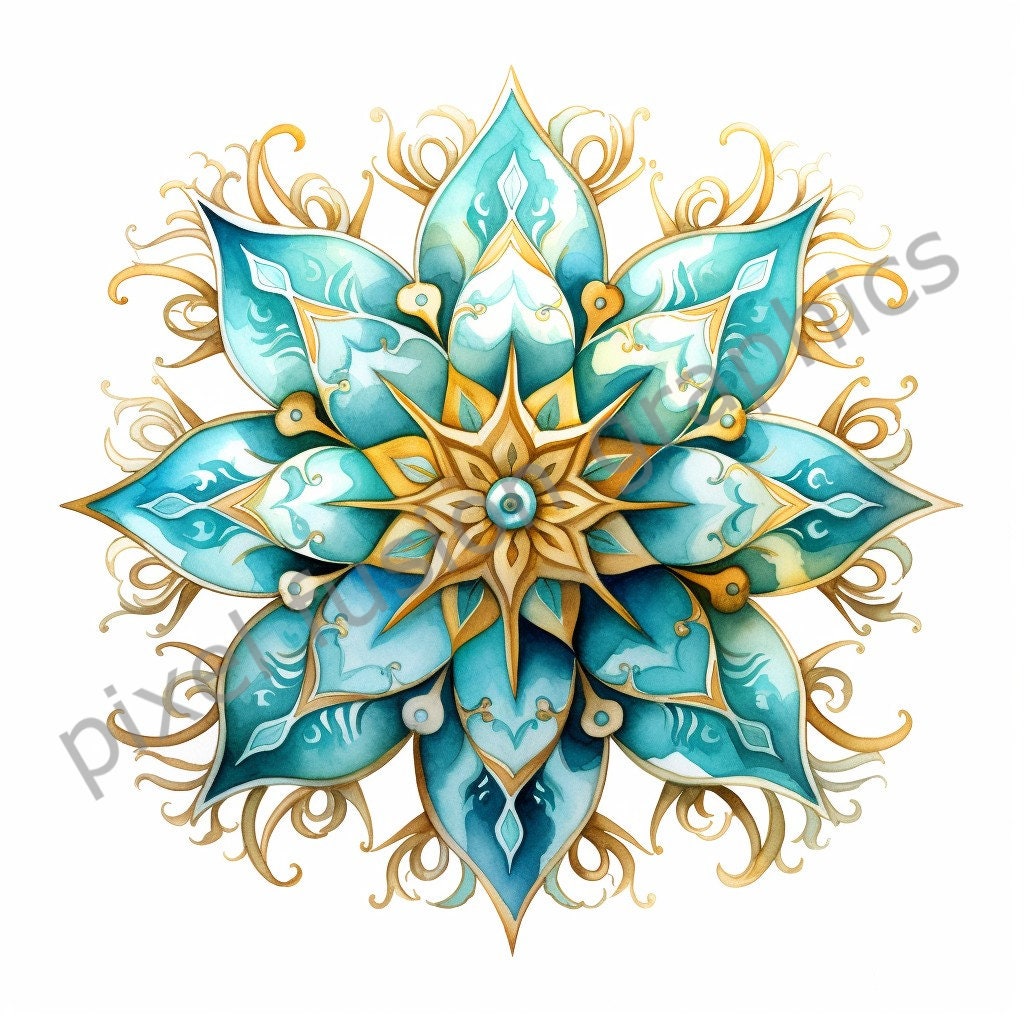 Turquoise Holiday Clip Art Ornaments Presents Wreath Snowflakes Trees ...