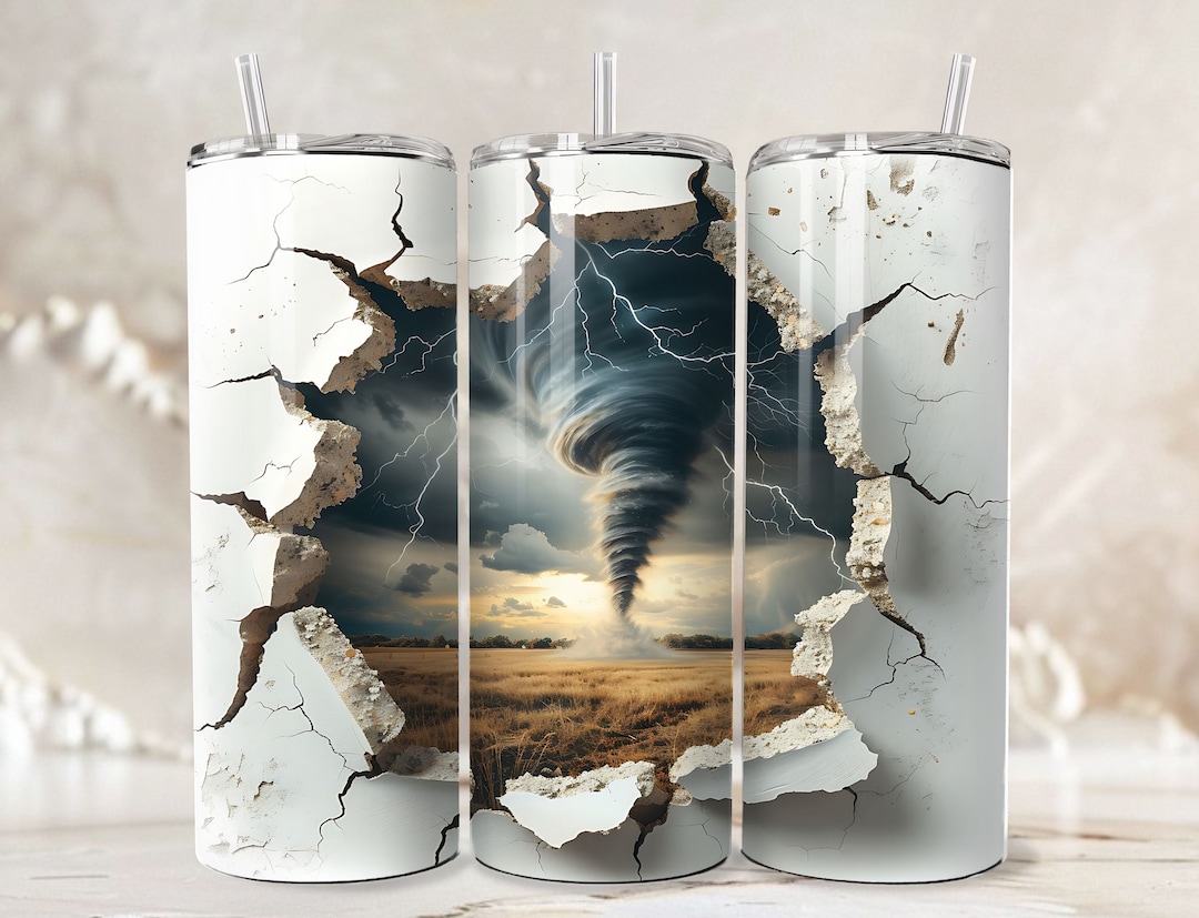 Tornado Skinny Tumbler Wrap 20 Oz Sublimation Design Twister Storm ...