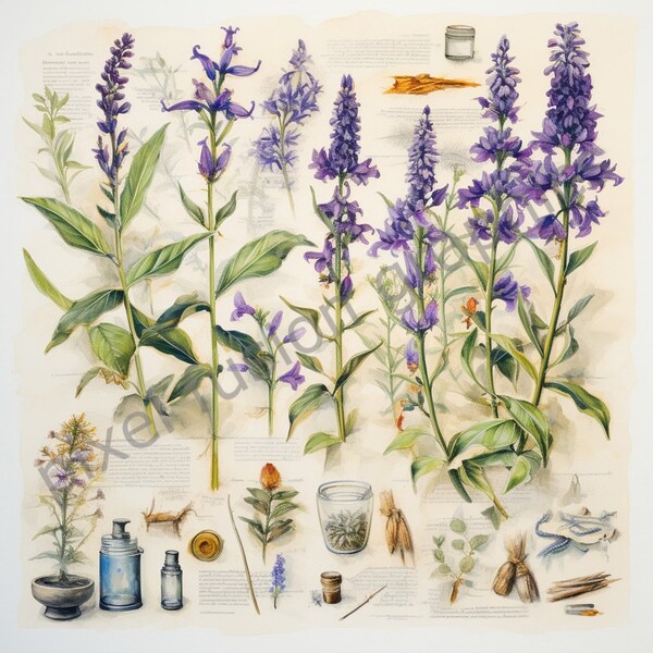 Herb Watercolor - Etsy