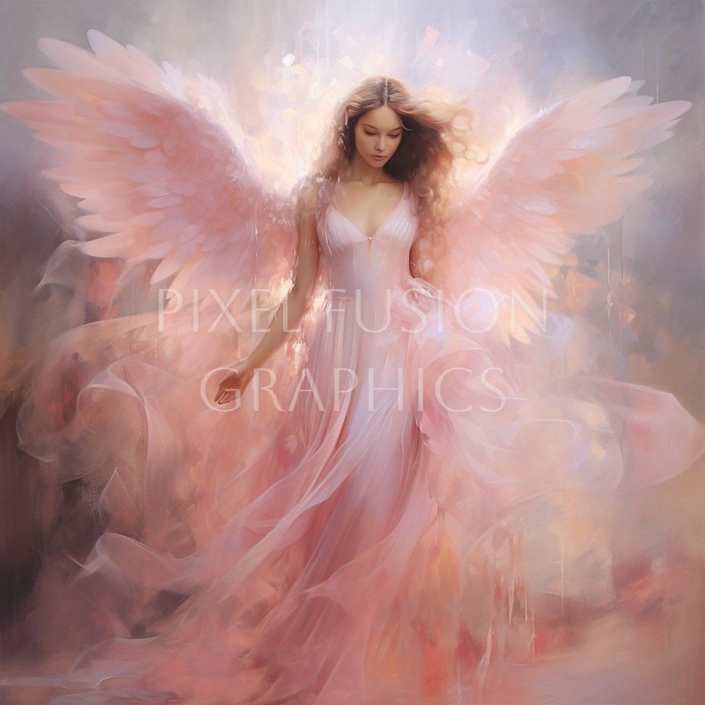 Pink Angels Ethereal Fantasy Clip Art 12 JPG High Quality Definition ...