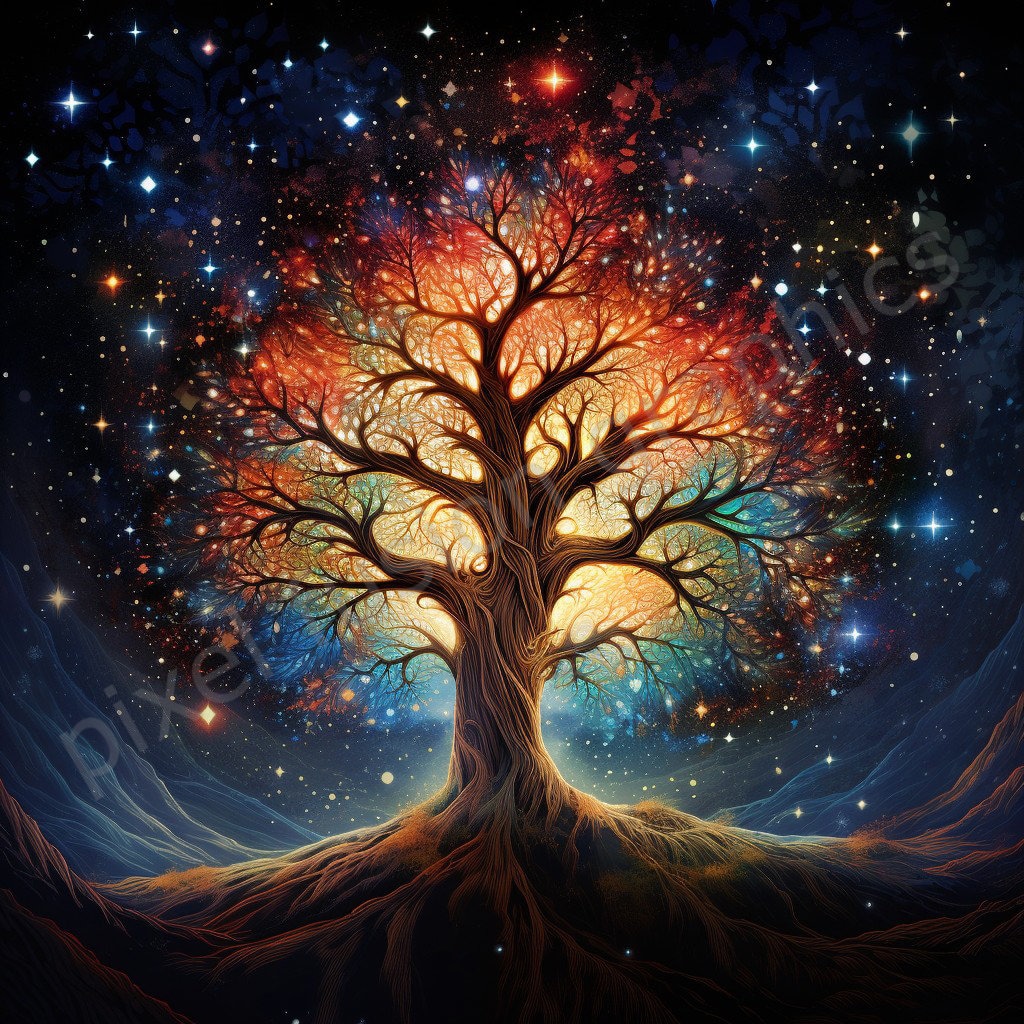 Tree of Life Clip Art, Watercolor Whimsical Tree Tree, White Tree ...