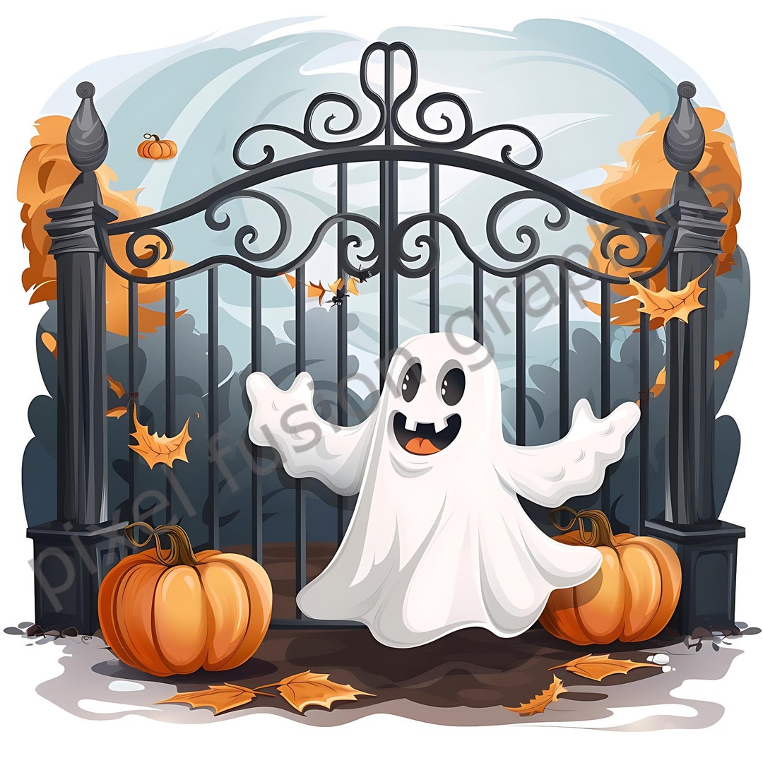 Spooky PNG Ghosts Clip Art Scary Halloween Party Ghost Trick or ...